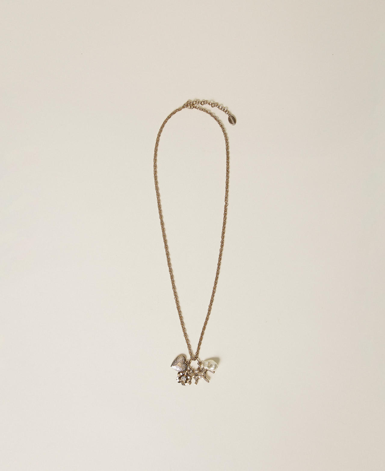 Necklace with charms and pearl Woman, Gold | TWINSET Milano