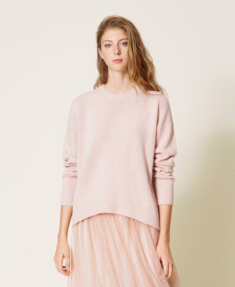 Maglia in misto cashmere riciclato Donna, Rosa | TWINSET Milano