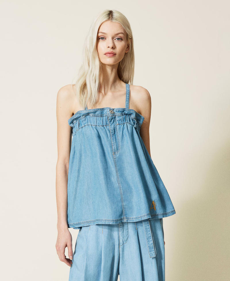 Floaty denim top