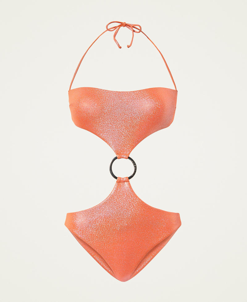 Trikini pailleté avec anneau Femme, Orange | TWINSET Milano