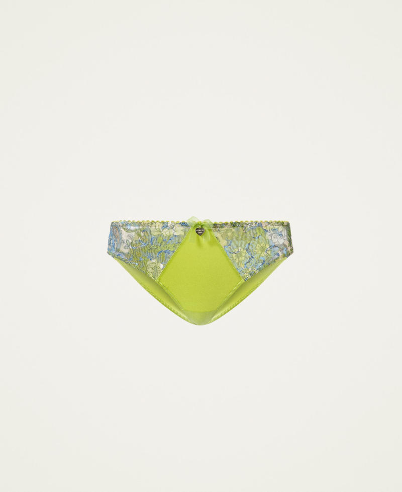 Slip en tulle brodé Femme, Rose | TWINSET Milano