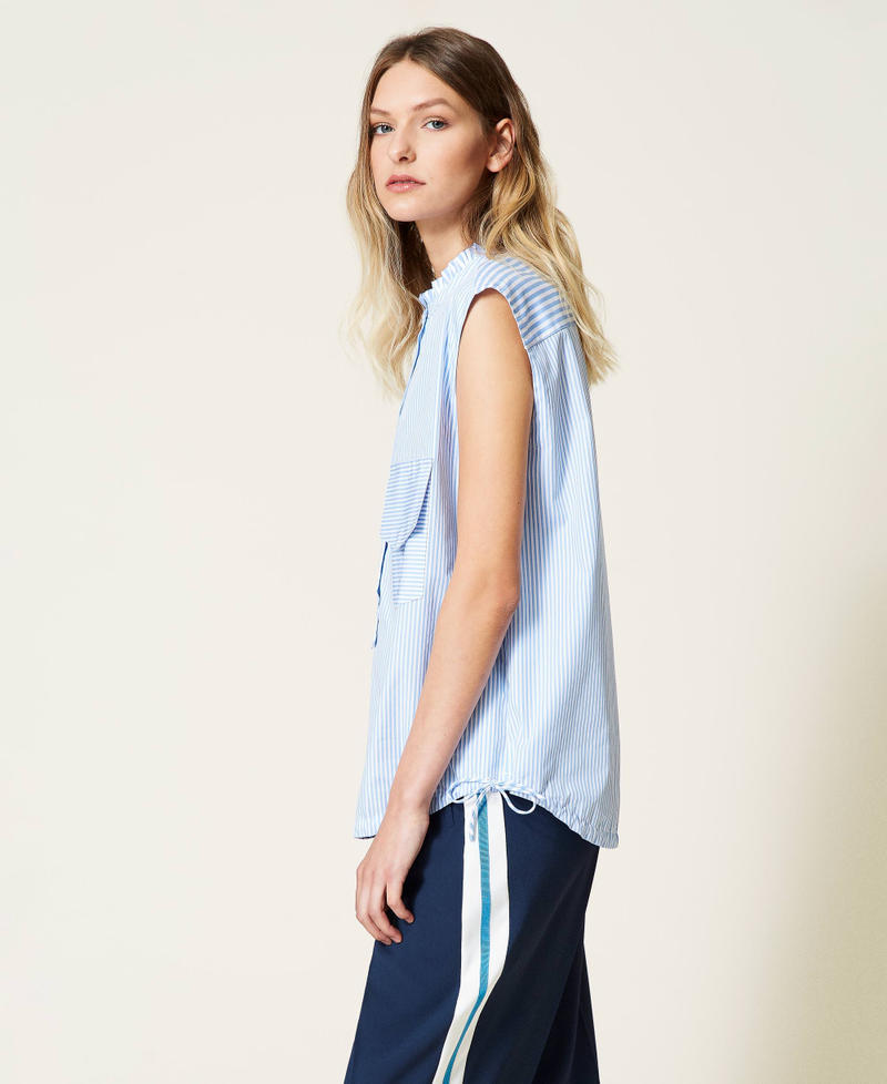 Top a rayas de popelina