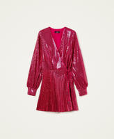 Full sequin wrap-around dress Kobieta, Różowy | TWINSET Milano