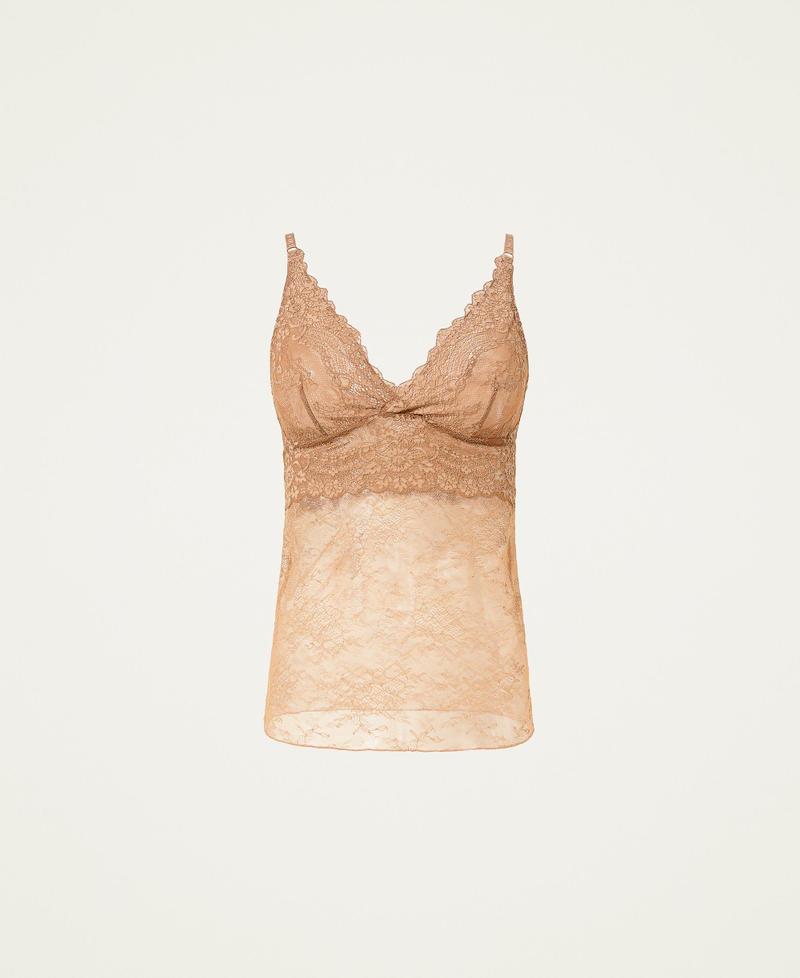 Top intimo in pizzo Donna, Bianco | TWINSET Milano