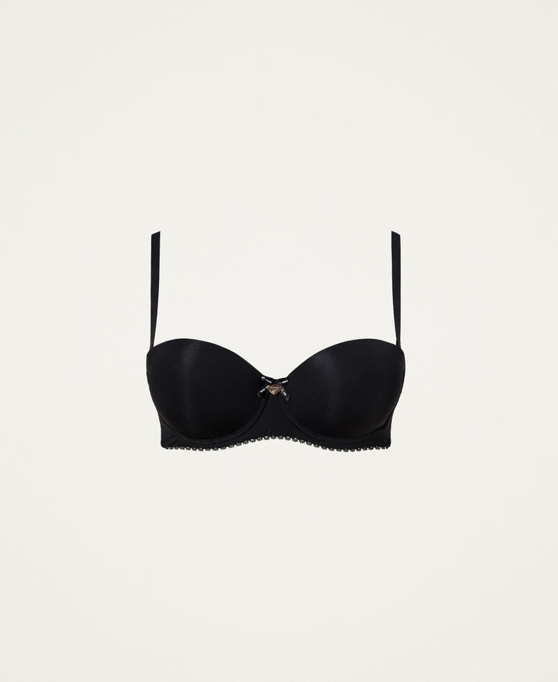 Bandeau bra with tiny bow Woman, White | TWINSET Milano
