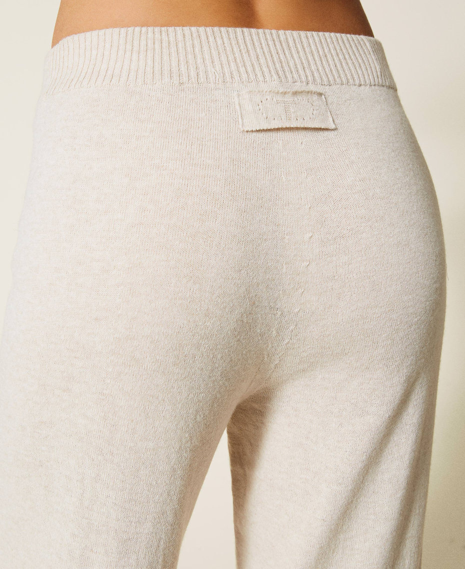 Pantalón sin costuras de tejido Treeblend Mujer, Gris | TWINSET Milano