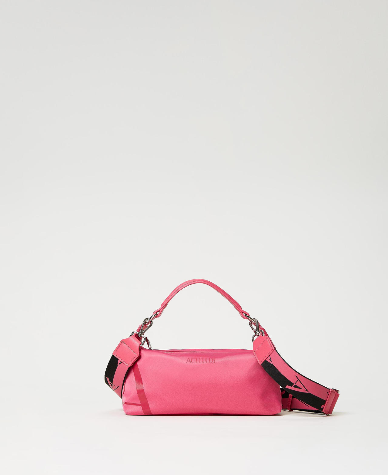 Hobo-Tasche mit Logo-Trageriemen Frau, Fuchsia | TWINSET Milano