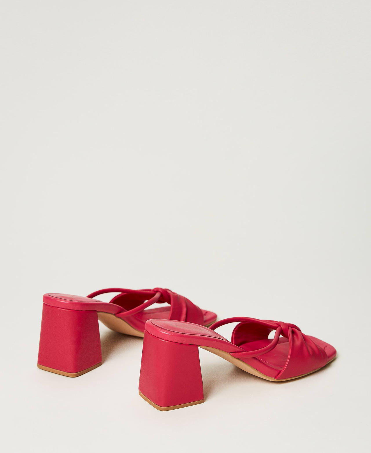 Sandali mules con nodo Donna, Fucsia | TWINSET Milano