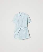 Short pyjamas with daisy print Kobieta, Błękitny | TWINSET Milano
