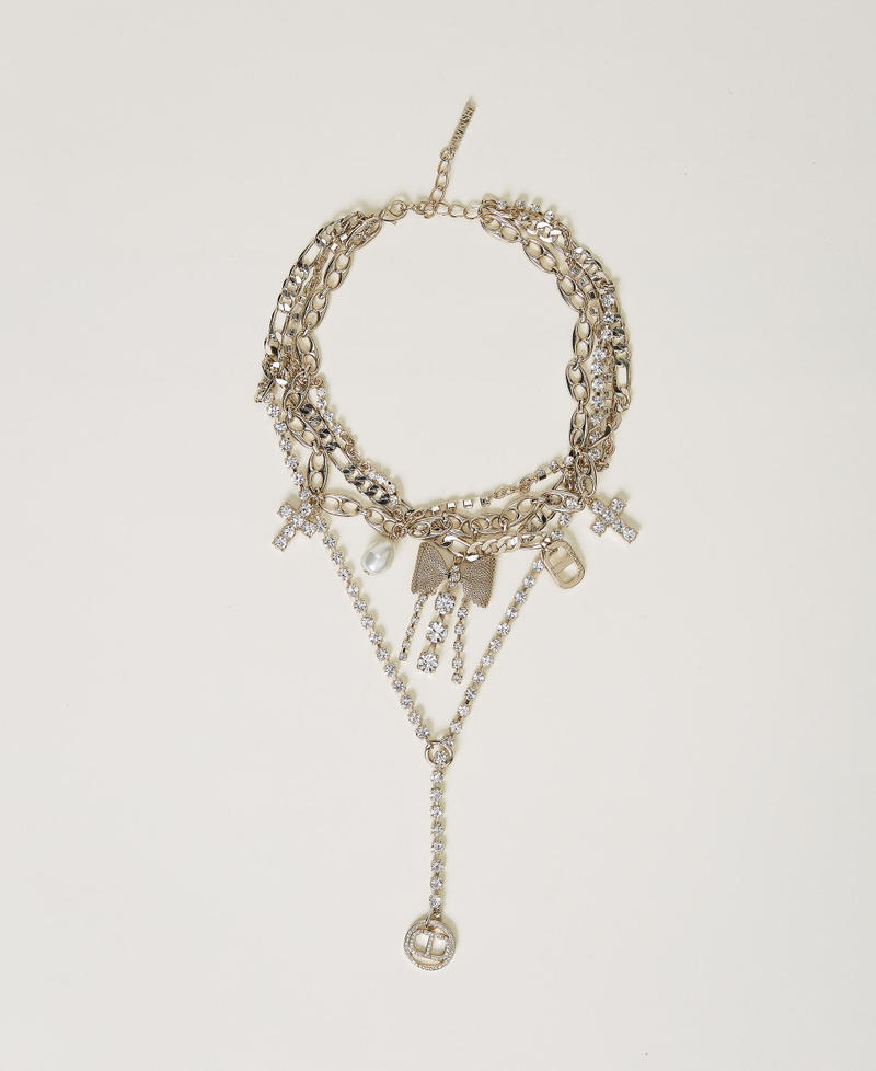 Collana multifilo con pendenti Donna, Bianco | TWINSET Milano