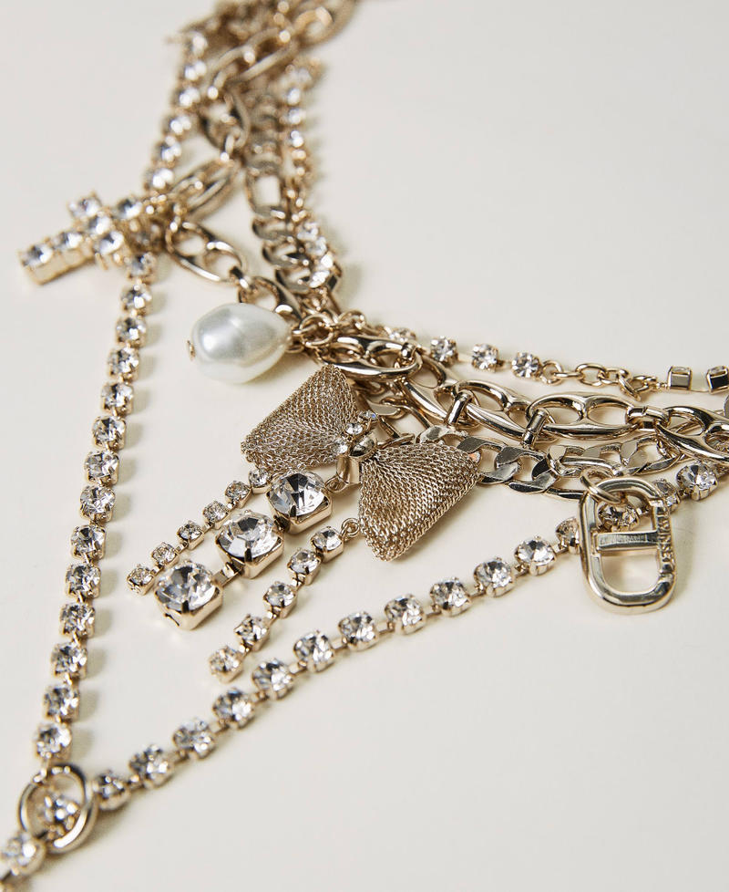 Collana multifilo con pendenti Donna, Bianco | TWINSET Milano