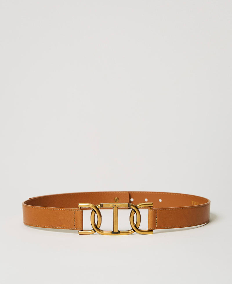 Cinturón con cadena Oval T Mujer, Negro | TWINSET Milano