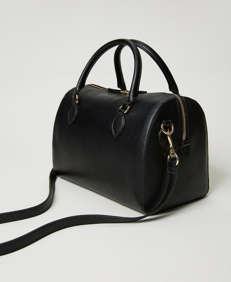Bolso baúl con Oval T Mujer, Negro | TWINSET Milano