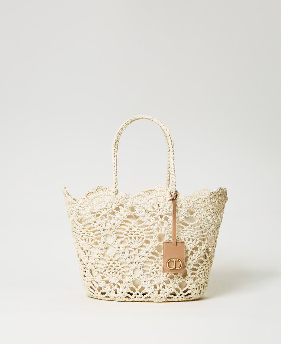 Borsa shopper crochet Donna, Nero | TWINSET Milano