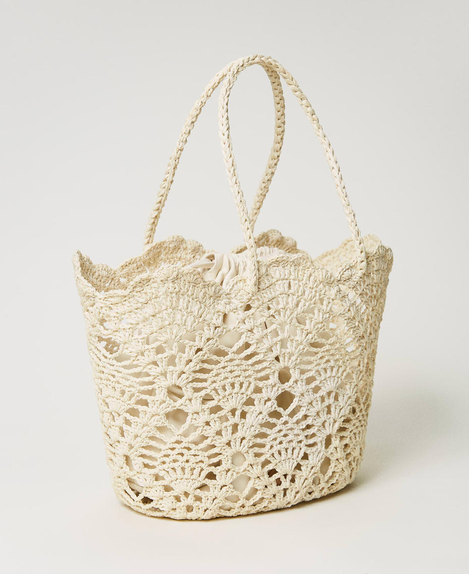 Borsa shopper crochet Donna, Nero | TWINSET Milano