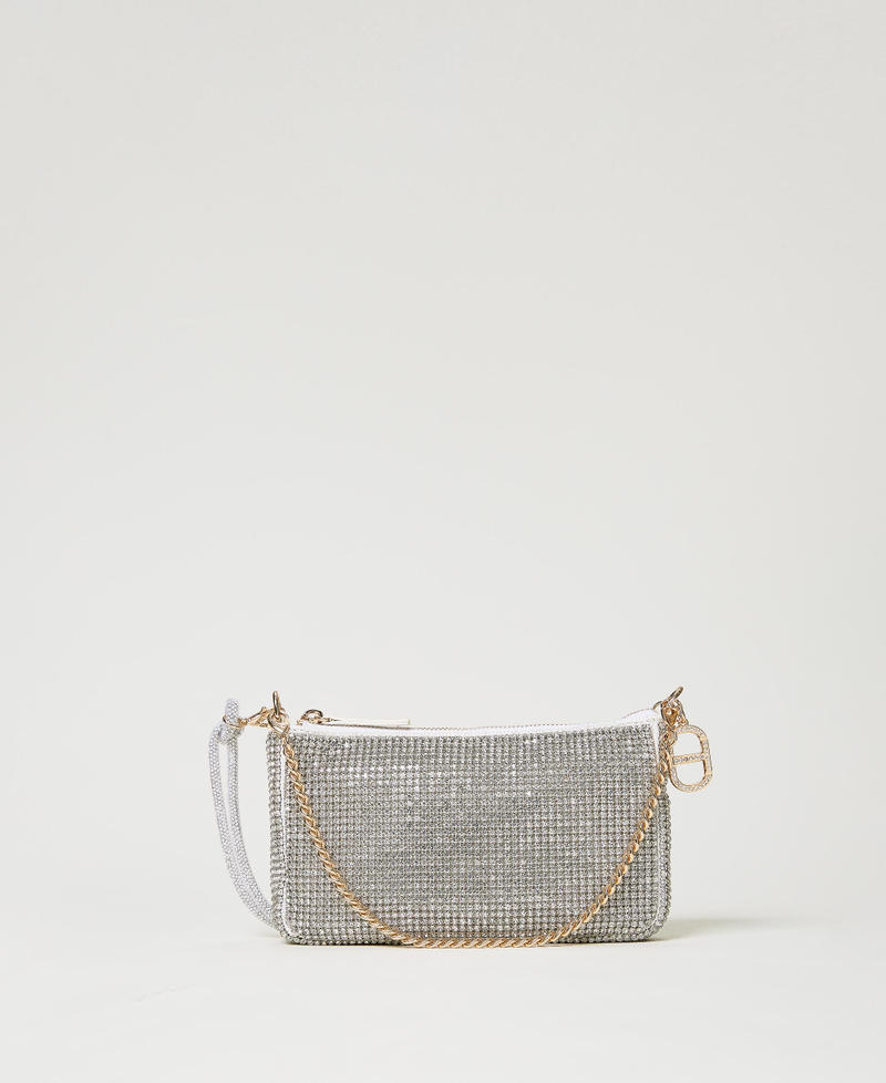 Sac à bandoulière « Petite Jewel » avec strass et charm Femme, Argent ...