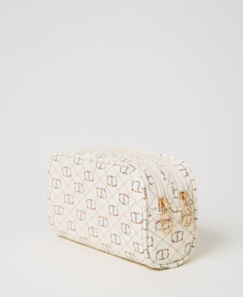 Beauty case with Oval T Woman, White | TWINSET Milano