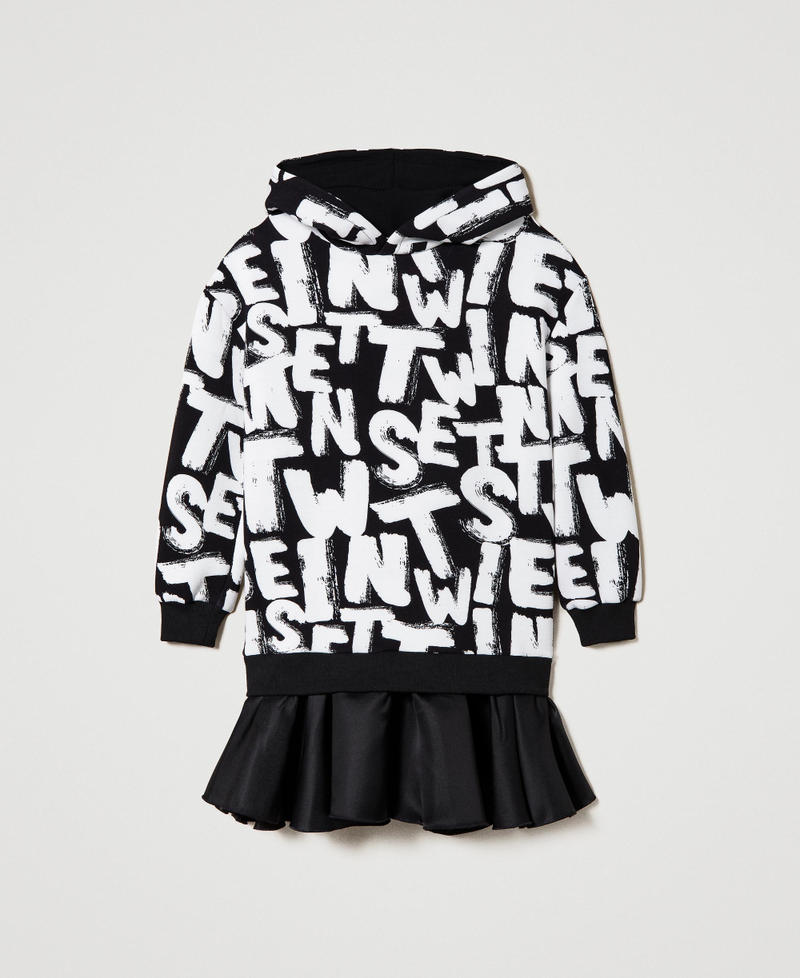Short dress with lettering print Girl, Patterned | TWINSET Milano