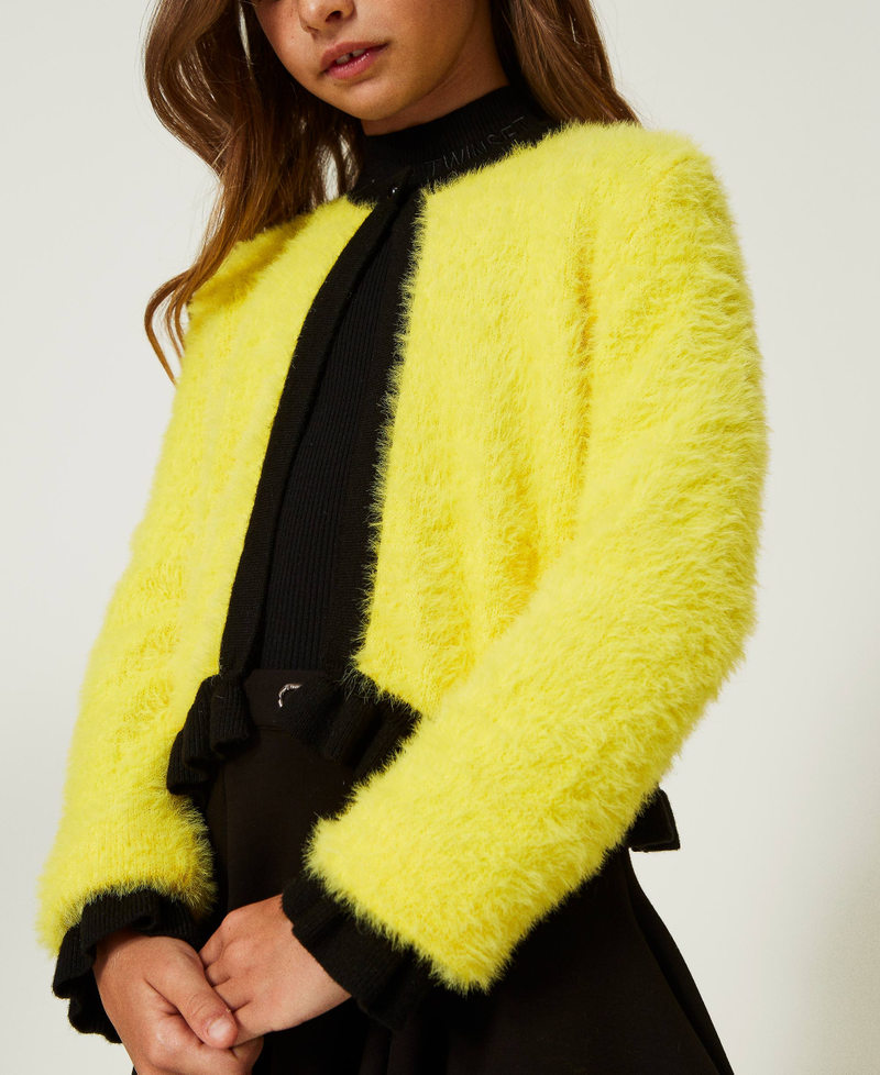 Plush toy-like jacket Girl, Yellow | TWINSET Milano