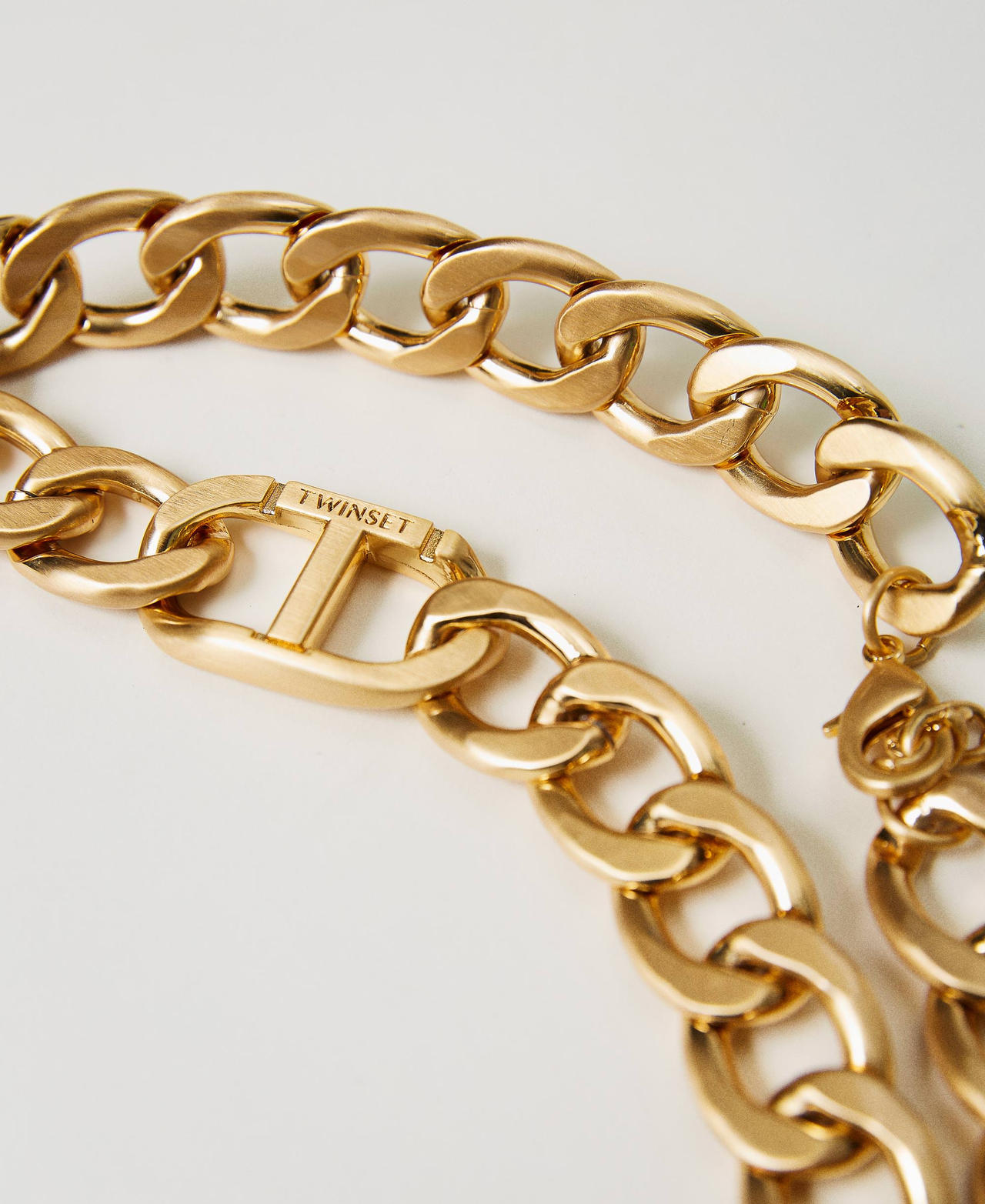 Collana girocollo in catena con Oval T Donna, Oro | TWINSET Milano