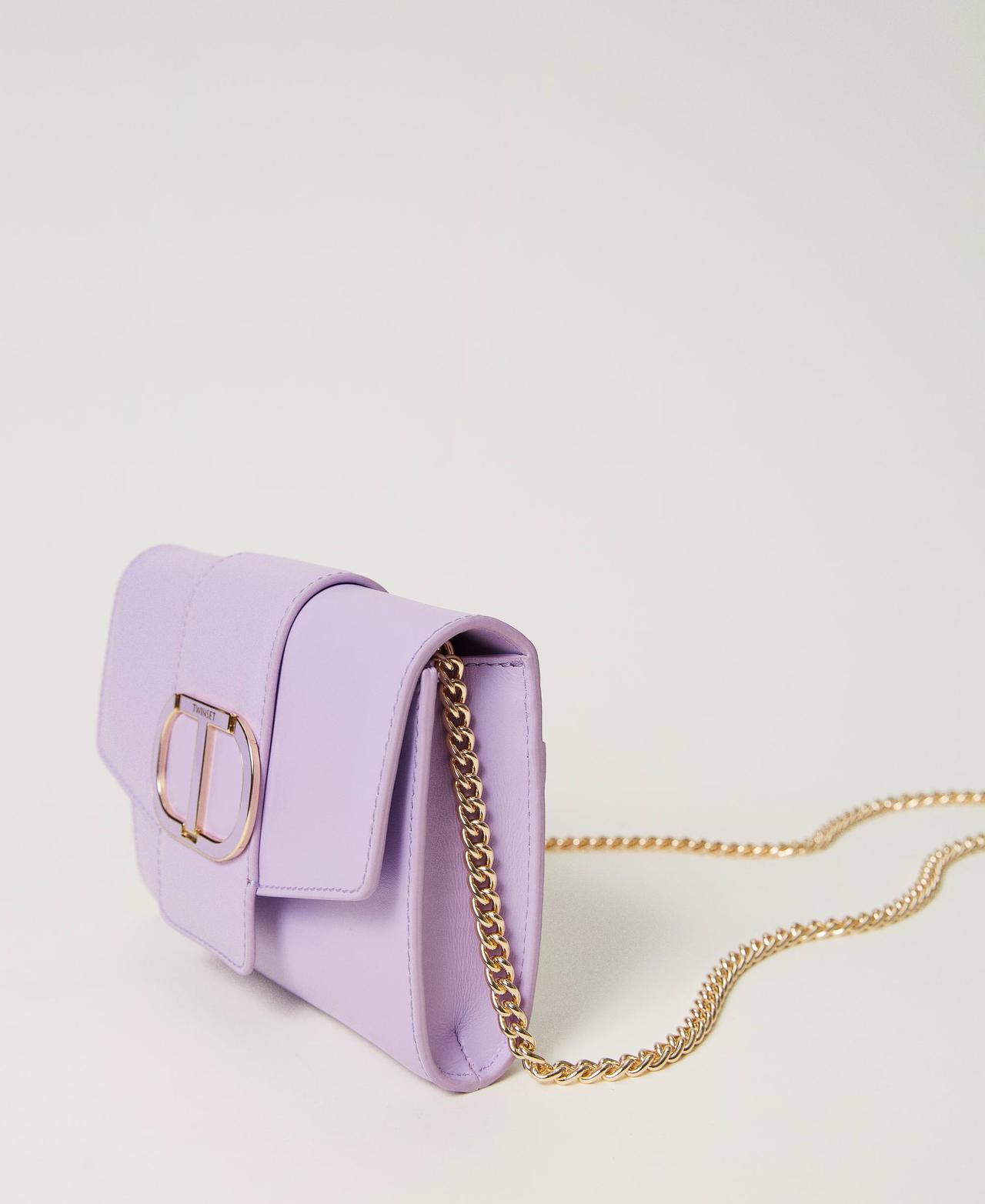 Bolso clutch «Amie» de piel Mujer, Morado | TWINSET Milano
