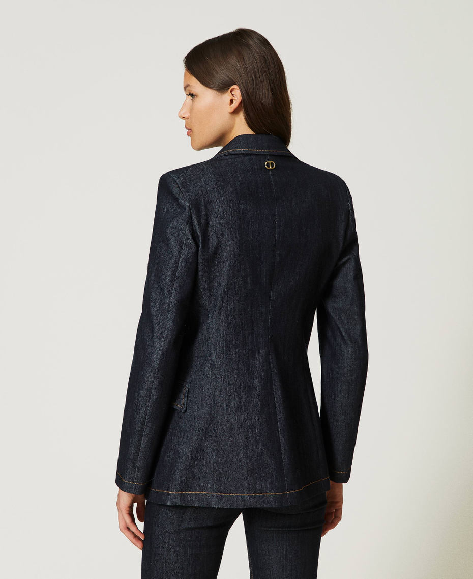 Giacca blazer in jeans Donna, Blu | TWINSET Milano