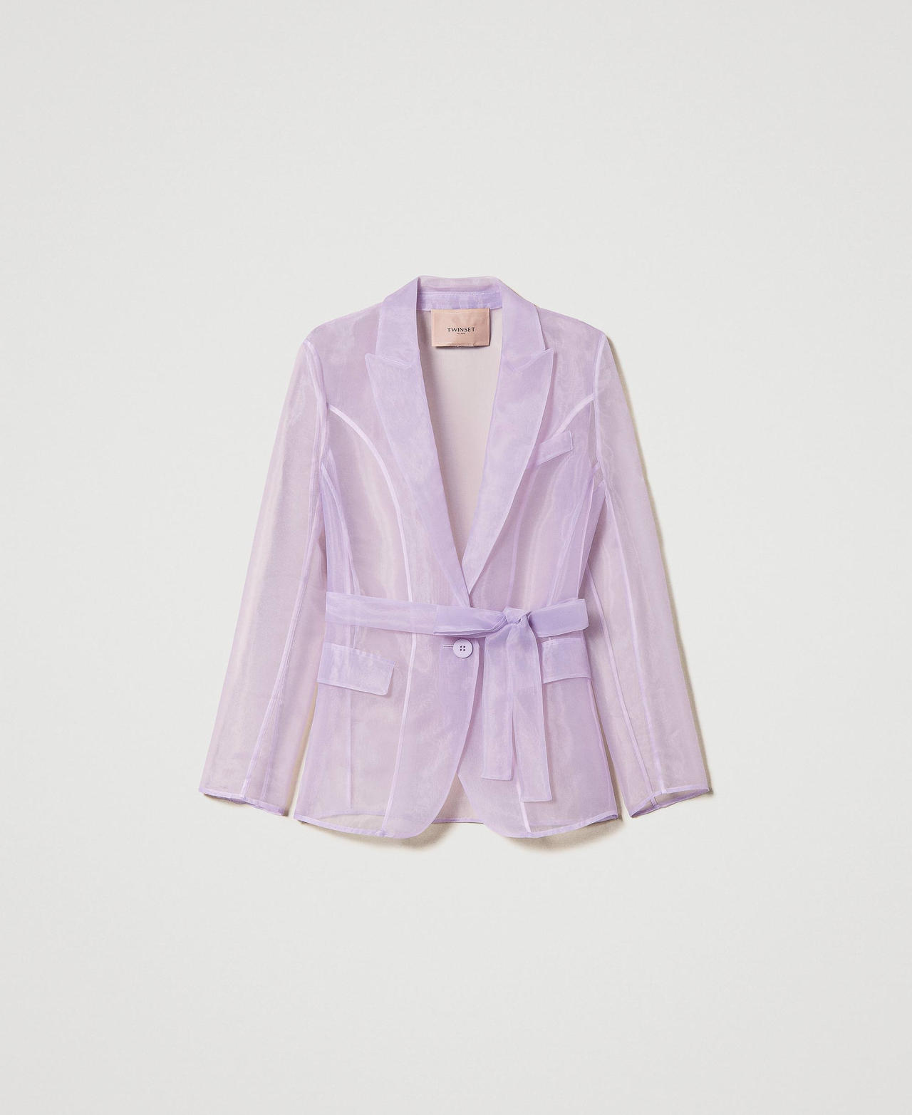Giacca blazer in organza Donna, Viola | TWINSET Milano