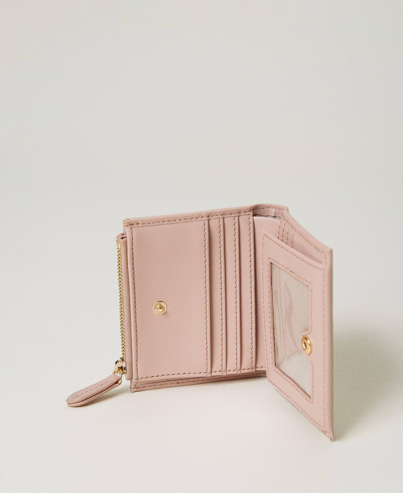 Wallet with zip and Oval T Woman, Pink | TWINSET Milano