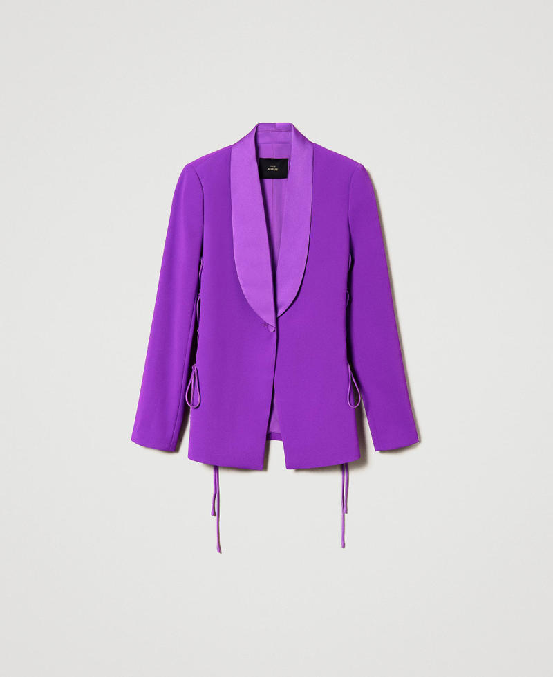 Giacca blazer con coulisse Donna, Viola | TWINSET Milano