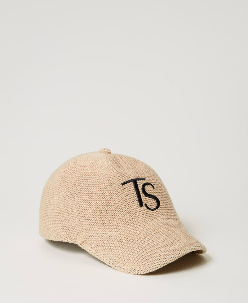 Baseball cap with logo embroidery Woman, Yellow | TWINSET Milano