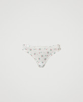Lace and tulle g-string set Woman, White | TWINSET Milano