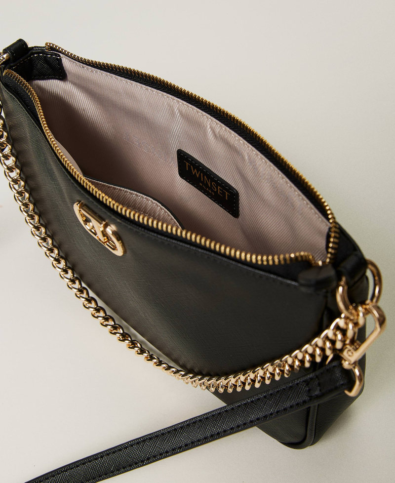 Borsa a tracolla 'Mignon' con Oval T Donna, Nero | TWINSET Milano