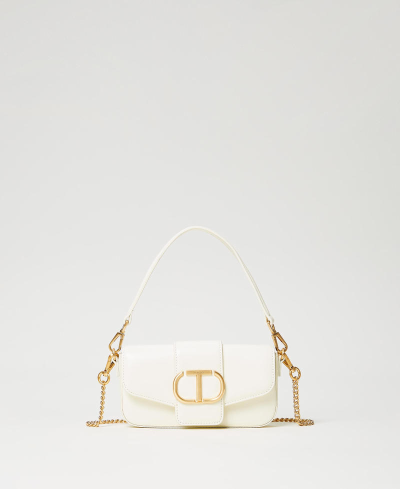 'Amie' leather shoulder bag Woman, White | TWINSET Milano