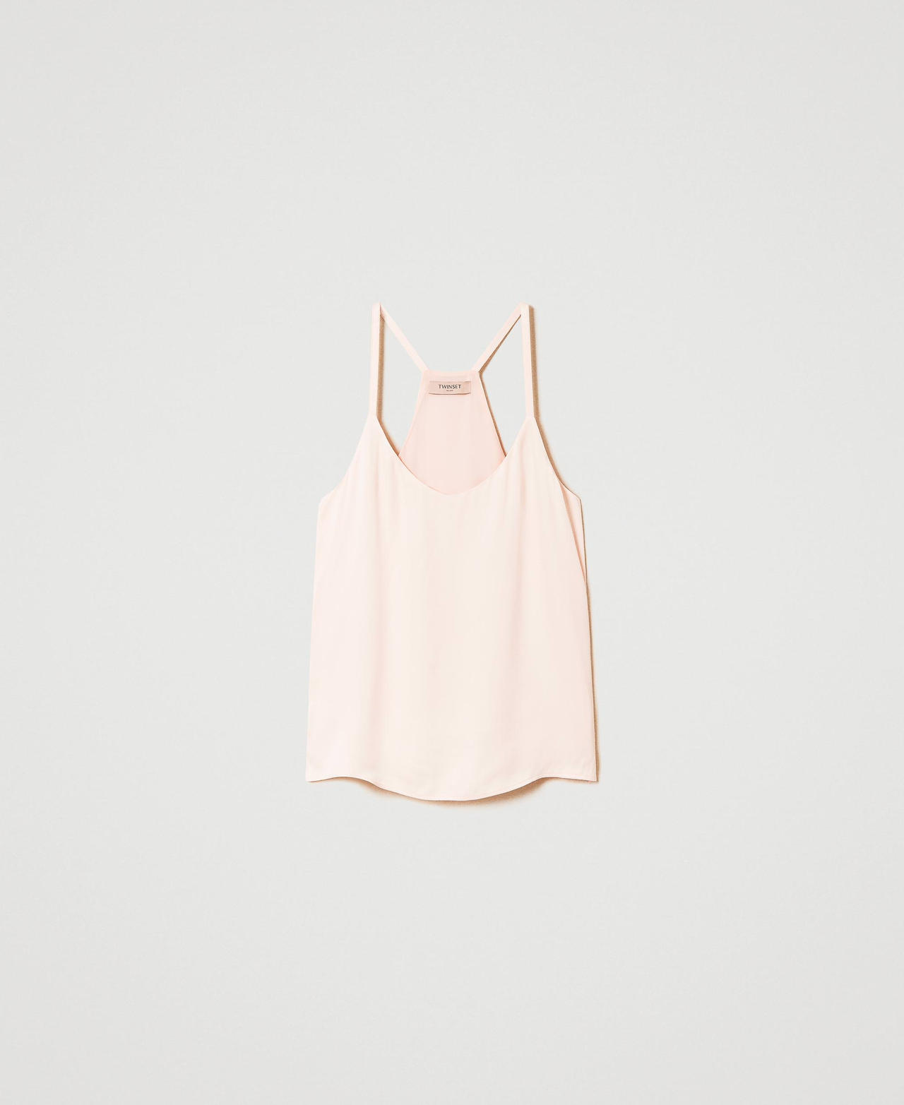 Top con tirantes de raso Mujer, Rosa | TWINSET Milano