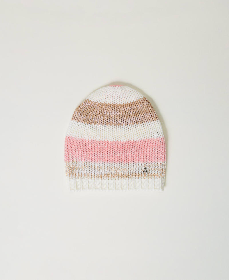 Jacquard knit beanie Woman, Pink | TWINSET Milano