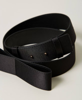 Satin belt with bow Woman, Black | TWINSET Milano