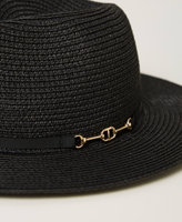 Hat with Oval T clasp Woman, Black | TWINSET Milano