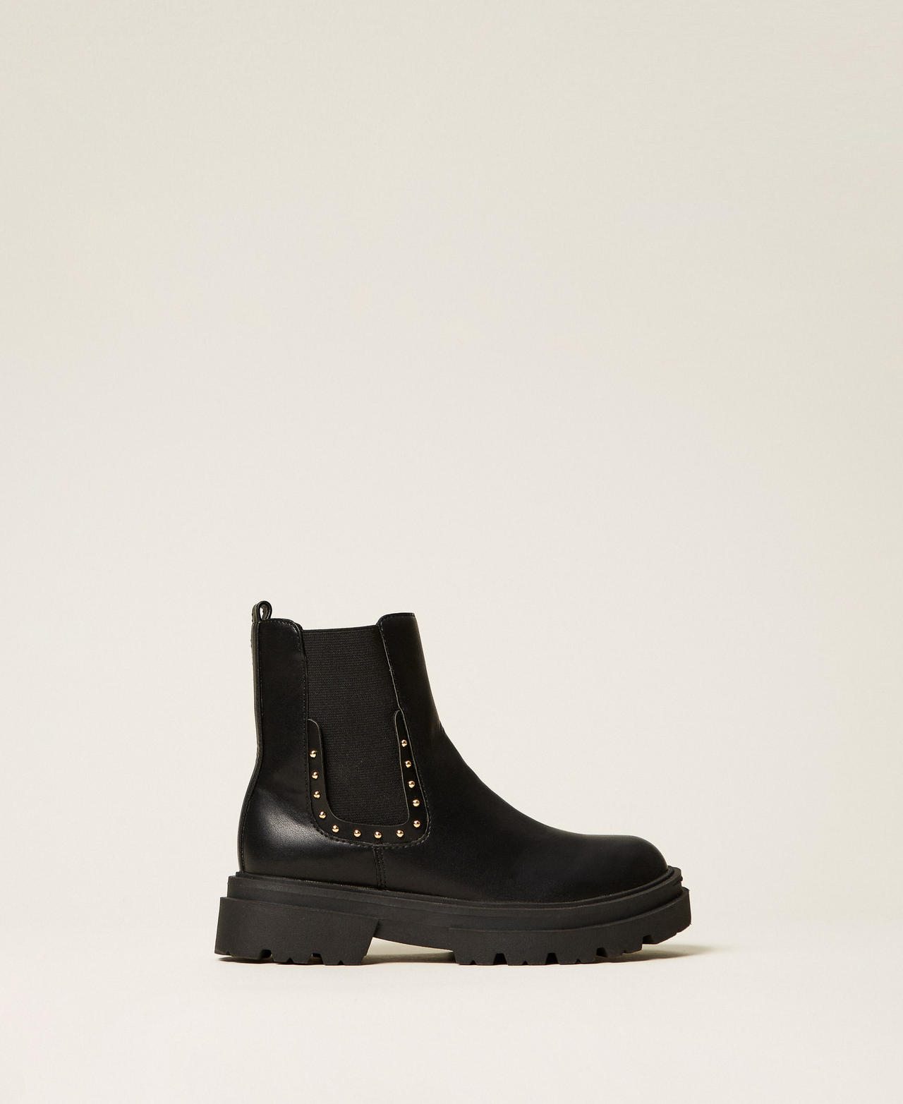 Stivaletti chelsea con borchie Bambina, Nero | TWINSET Milano