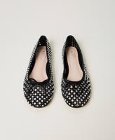 Ballerine con strass all over Donna, Nero | TWINSET Milano